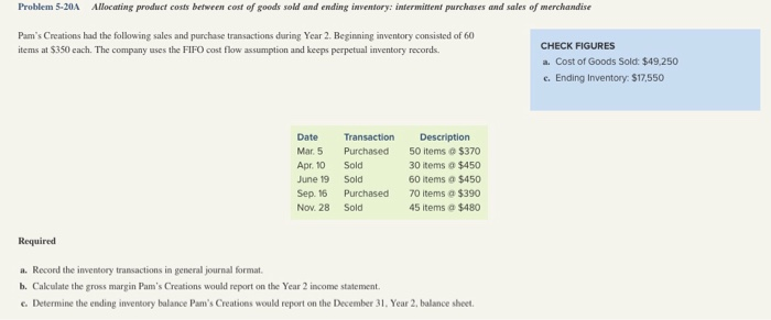 Solved Problem 5-20A Allocating product costs between cost | Chegg.com