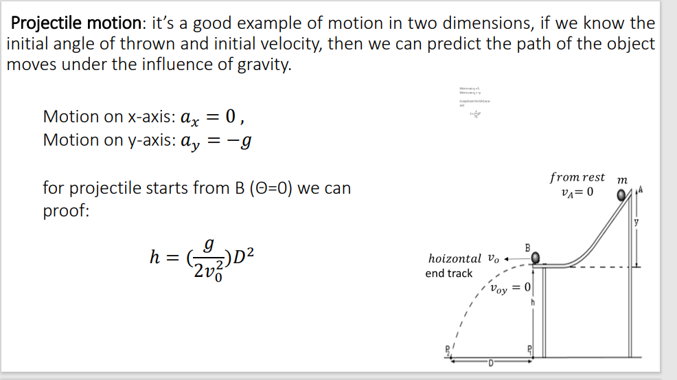 Solved Experiment # (2) Projectile Motion 1. Projectile | Chegg.com