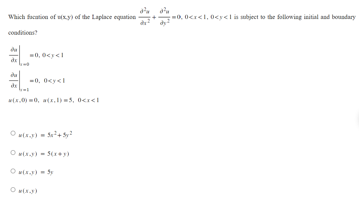 [Solved]: Which fucntion of ( mathrm{u}( mathrm{x}, mat