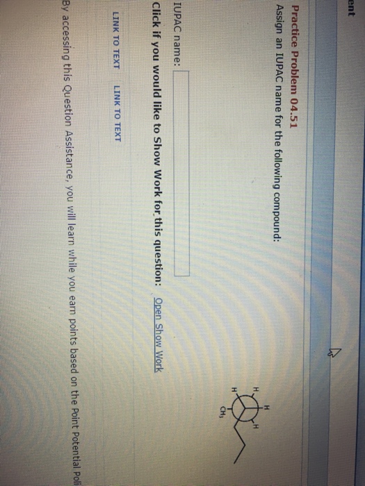 Solved Assign an IUPAC name for the following compound: | Chegg.com
