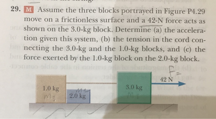 Solved 29. M Assume the three blocks portrayed in Figure | Chegg.com