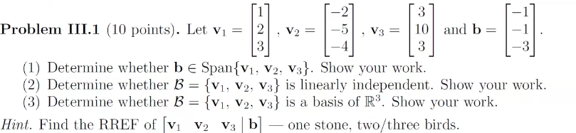 Solved Problem III.1 (10 points). Let | Chegg.com