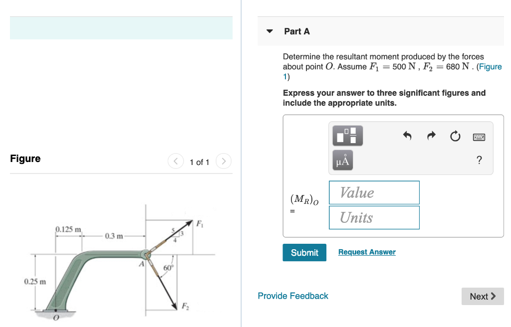 Solved Part A Determine The Resultant Moment Produced By The