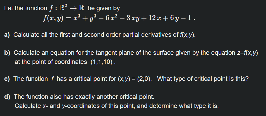 Solved Let the function f :R2 + R be given by f(x, y) = x + | Chegg.com