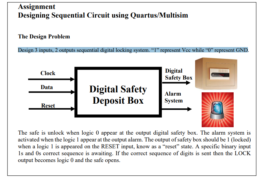 Solved Assignment Designing Sequential Circuit using | Chegg.com