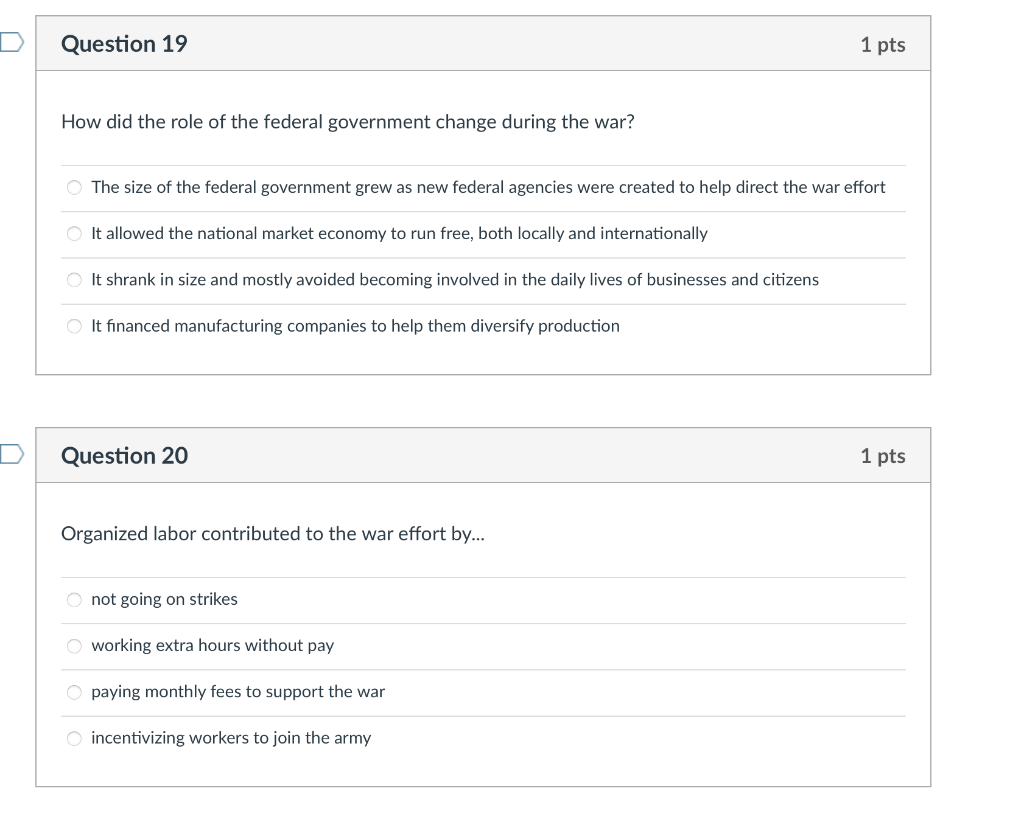 How did the role of the federal government change | Chegg.com