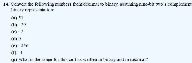 Solved 14. Convert the following numbers from decimal to | Chegg.com