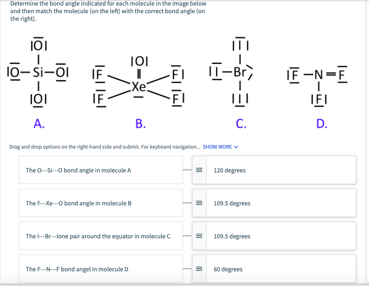 Solved Determine the electron geometry of each of the | Chegg.com