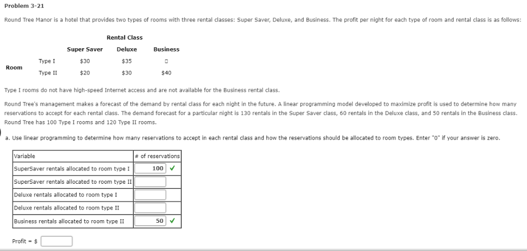 Solved Problem 3-21 Round Tree Manor is a hotel that | Chegg.com
