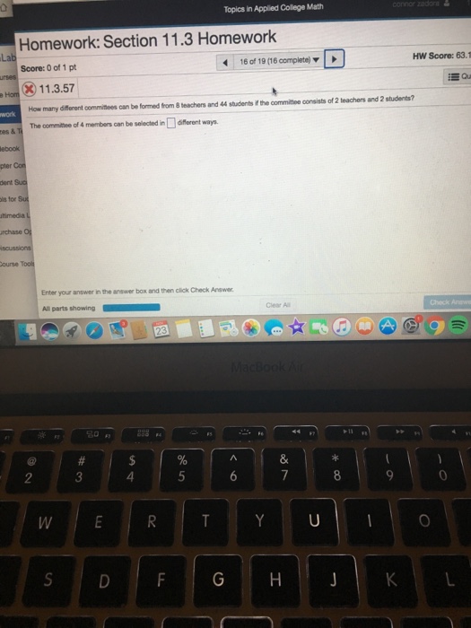 Solved Topics in Applied College Math Homework: Section 11.3 | Chegg.com