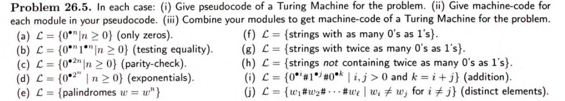 Solved Problem 265 In Each Case I Give Pseudocode Of A 