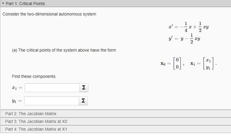 Solved Part 1: Critical Points Consider the two-dimensional | Chegg.com