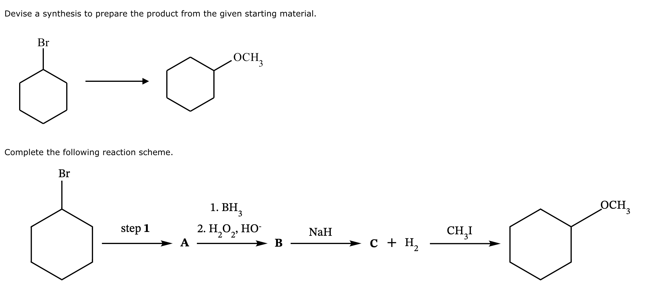 Solved Devise a synthesis to prepare the product from the | Chegg.com