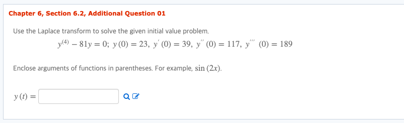 Solved Chapter 6, Section 6.2, Additional Question 01 Use | Chegg.com