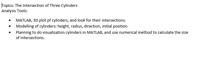 Solved Topics: The Intersection of Three Cylinders Analysis | Chegg.com