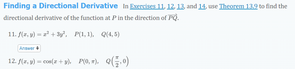 Solved Finding a Directional Derivative In Exercises | Chegg.com