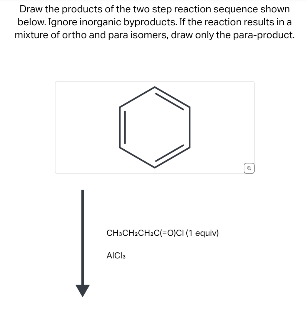 Solved Draw the products of the two step reaction sequence | Chegg.com