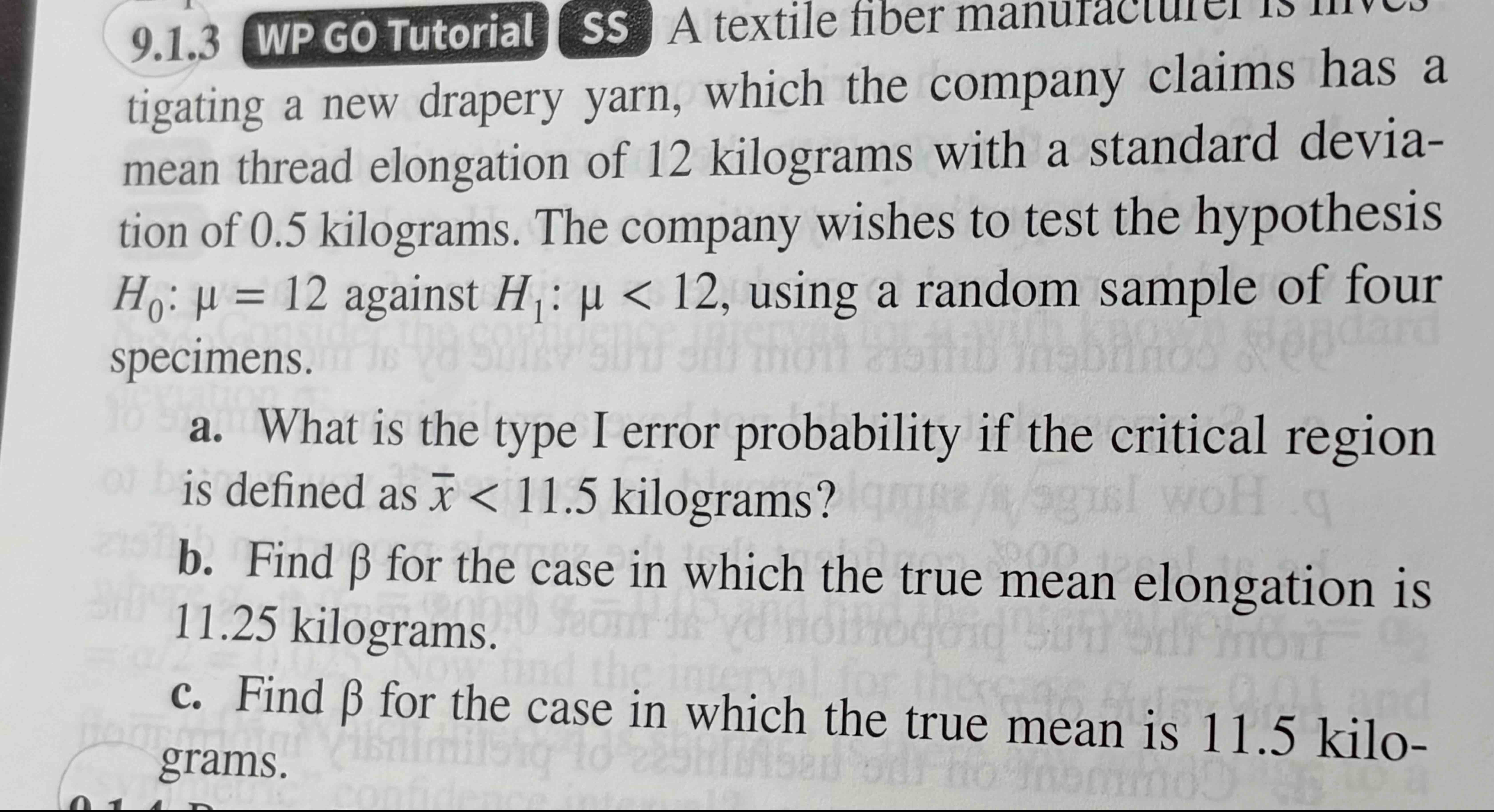 Solved 9.1.3 WP GO ﻿Tutorial SS ﻿A textile fiber | Chegg.com