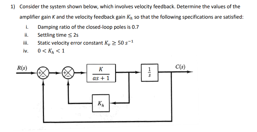 Solved 1) Consider the system shown below, which involves | Chegg.com