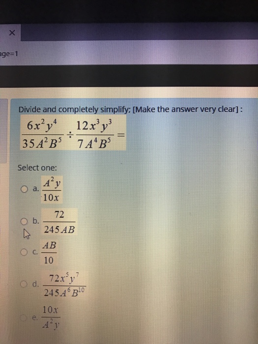 Solved Divide and completely simplify [Make the answer very | Chegg.com