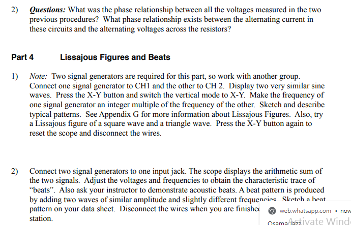 Solved Experiment 6 The Oscilloscope Introduction This | Chegg.com