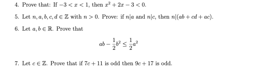 Solved 4. Prove that: If −30. Prove: if n∣a and n∣c, then | Chegg.com