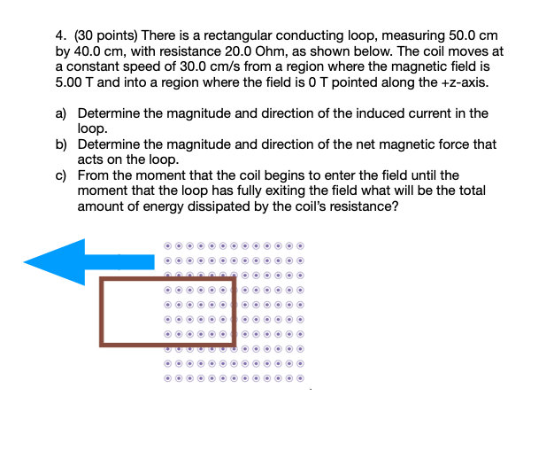 Solved 4. (30 points) There is a rectangular conducting | Chegg.com