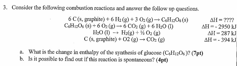 Consider the following combustion reactions and | Chegg.com
