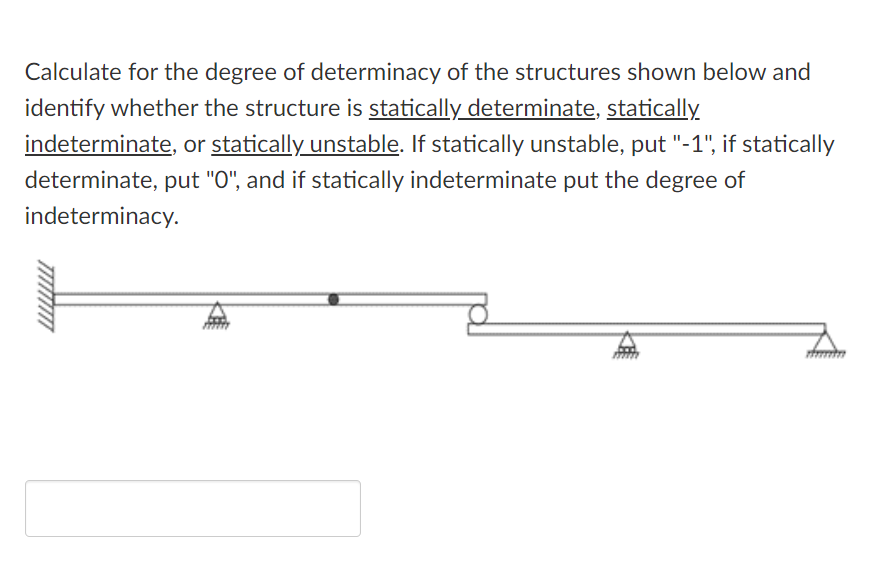 Solved Calculate for the degree of determinacy of the | Chegg.com