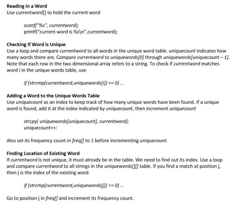 Solved #include #include #include #define MAXWORDS 100 | Chegg.com