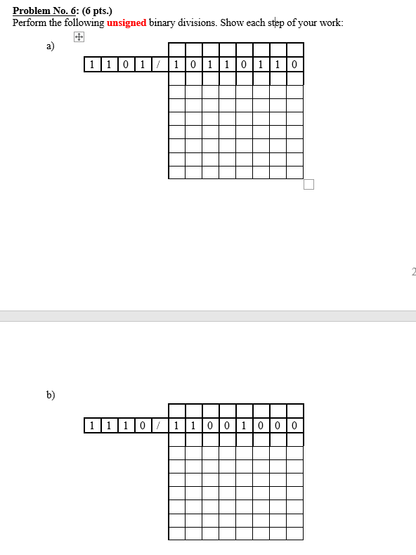 Solved Problem No. 6: (6 pts.) Perform the following | Chegg.com