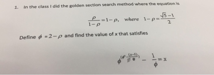 Solved In the class I did the golden section search method | Chegg.com