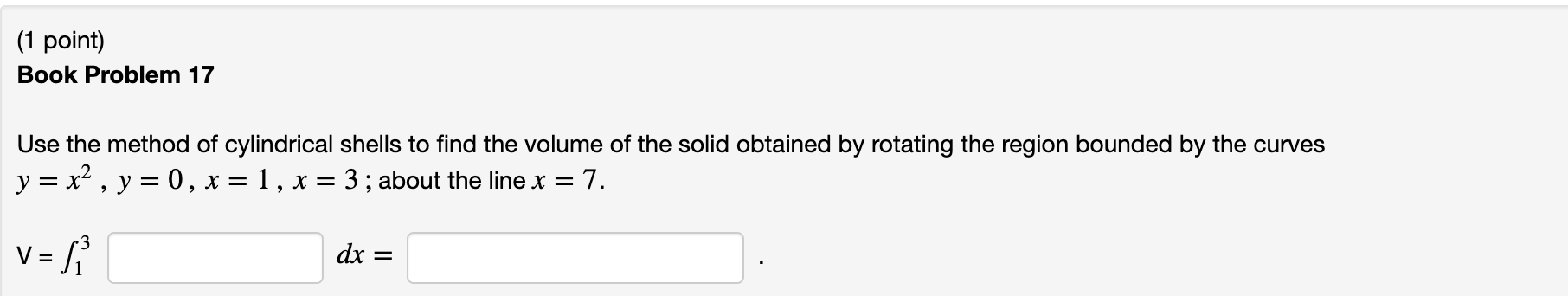Solved (1 point) Book Problem 17 Use the method of | Chegg.com