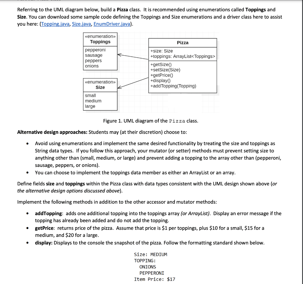 Solved ASSIGNMENT OVERVIEW The goal of this project is to | Chegg.com