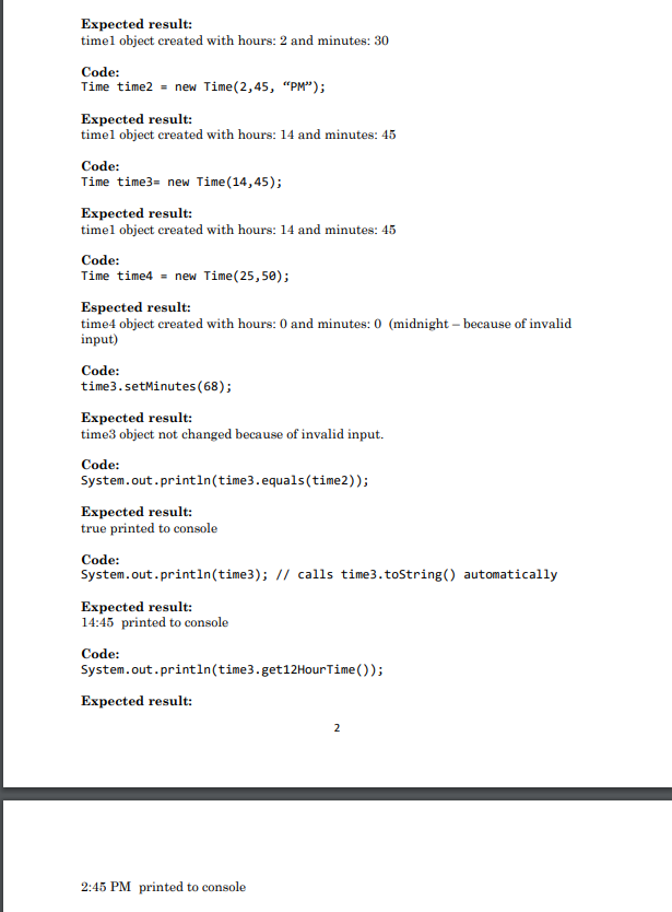 Solved Part 1 Create a UML class diagram for the Time class | Chegg.com