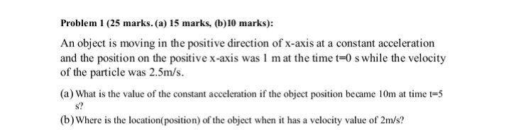 Solved Problem 1 (25 marks. (a) 15 marks, (b)10 marks): An | Chegg.com