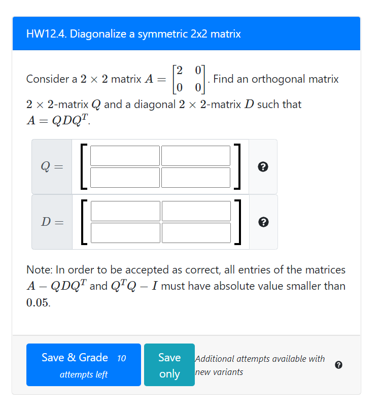 Solved HW12 4 Diagonalize A Symmetric 2x2 Matrix Consider A Chegg