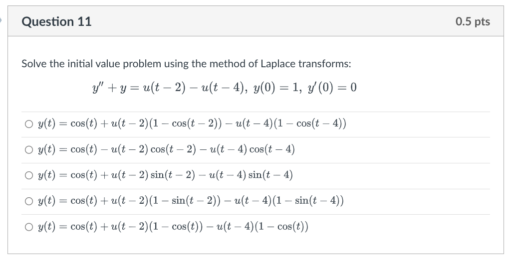 Solved Solve the initial value problem using the method of | Chegg.com