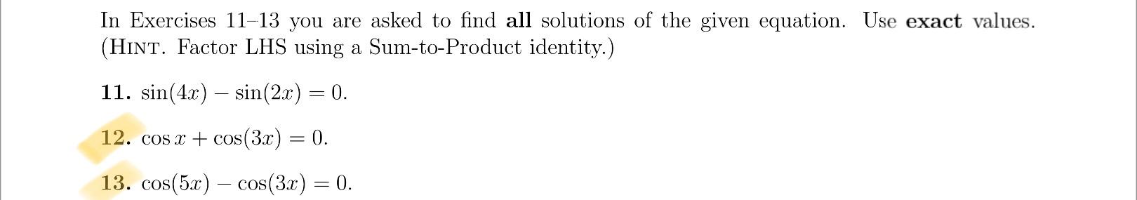 Solved In Exercises 11-13 you are asked to find all | Chegg.com