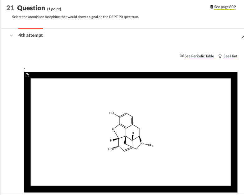Solved 21 Question (1 point) Select the atom(s) on morphine | Chegg.com