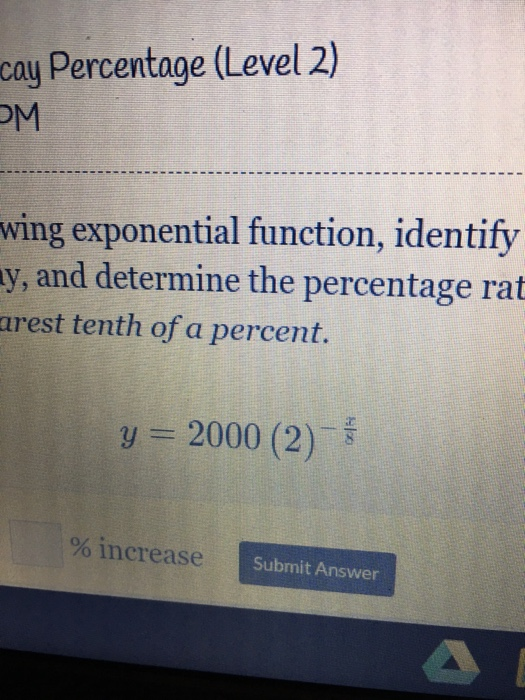 Solved Given The Following Exponential Function Identify