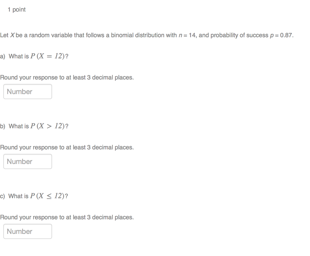 Solved 1 point Let Xbe a random variable that follows a | Chegg.com