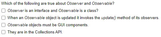 Solved Which of the following are true about Observer and | Chegg.com