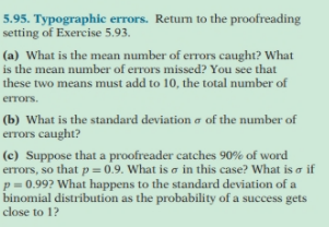 Solved 5.93. Typographic errors. Typographic errors in a | Chegg.com