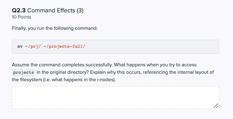 Solved Q2 Unix File Systems 24 Points A friend is learning | Chegg.com