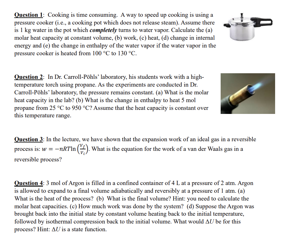 Solved Question 1: Cooking is time consuming. A way to speed | Chegg.com