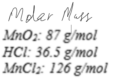 Solved How many grams of MnCl2 will be produced if you start | Chegg.com