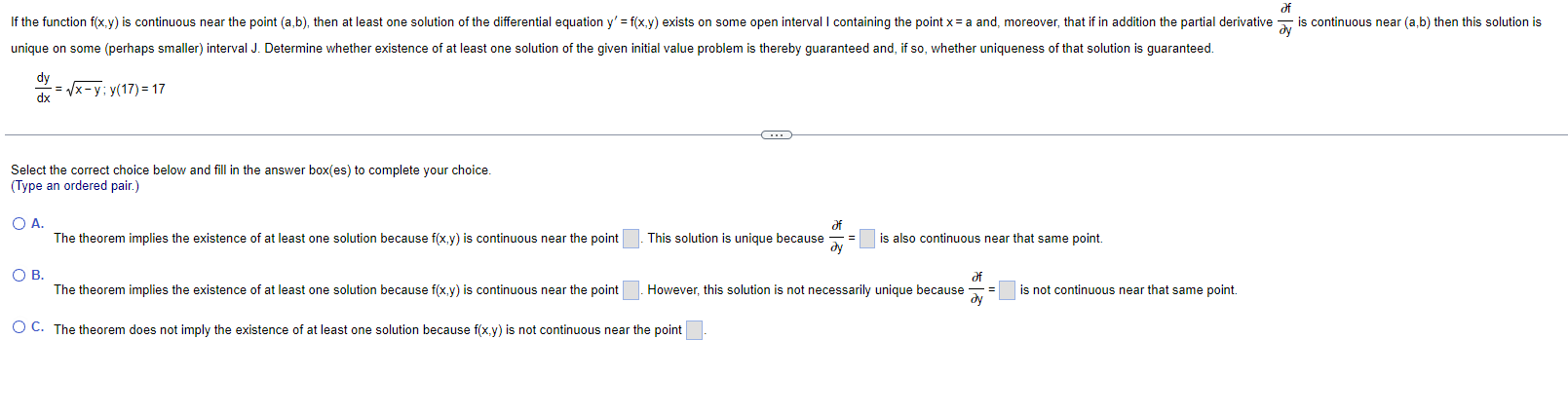 Solved unique on some (perhaps smaller) ﻿interval J. | Chegg.com