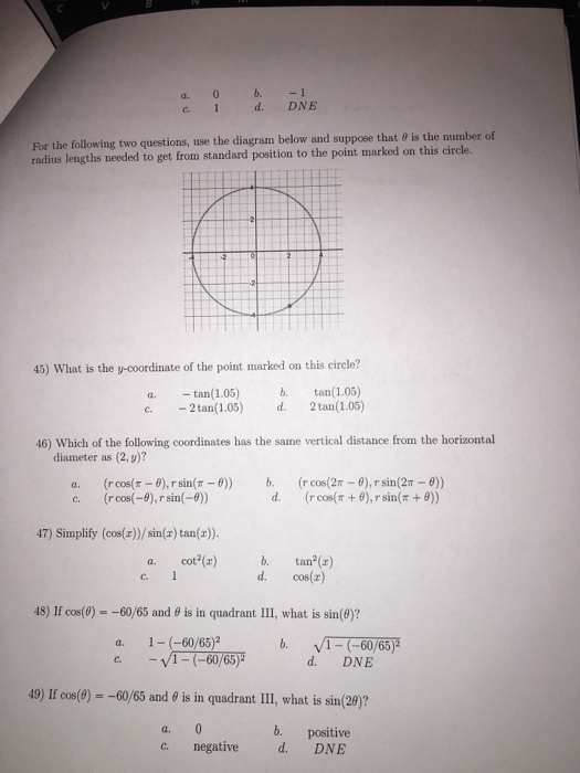 Solved a. positive, positive b positive, negative c. | Chegg.com