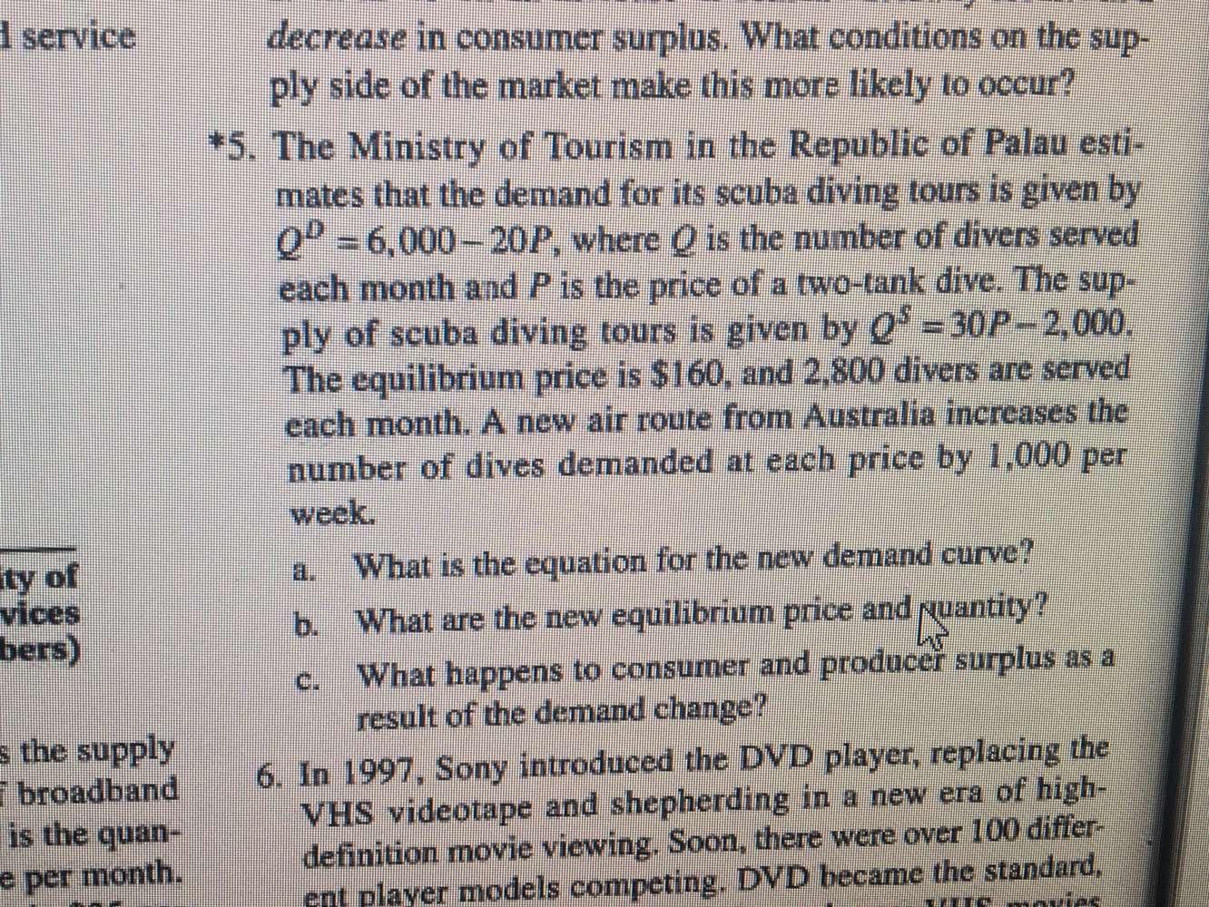 Solved I service decrease in consumer surplus. What | Chegg.com